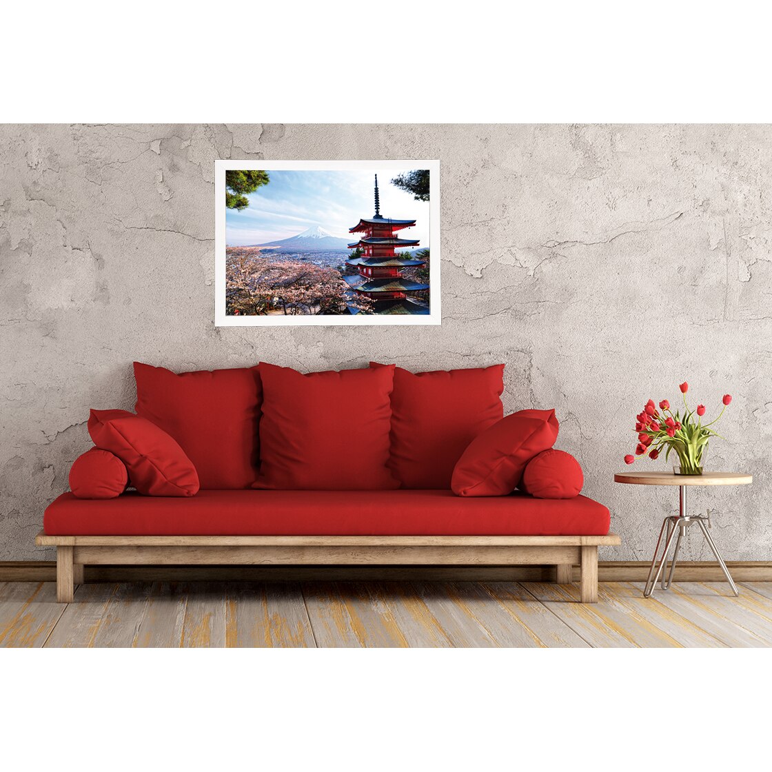 Afis modern, rama alba, Postergaleria, 50x70 cm, Fuji 1 - eMAG.ro