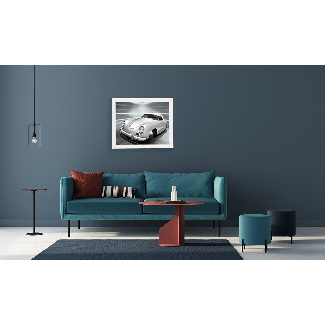 Afis modern, rama alba, Postergaleria, 40x50 cm, Masina 11 - eMAG.ro