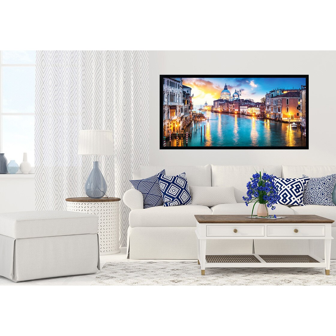 Afis modern, rama neagra, Postergaleria, 50x100 cm, Wenecja - eMAG.ro