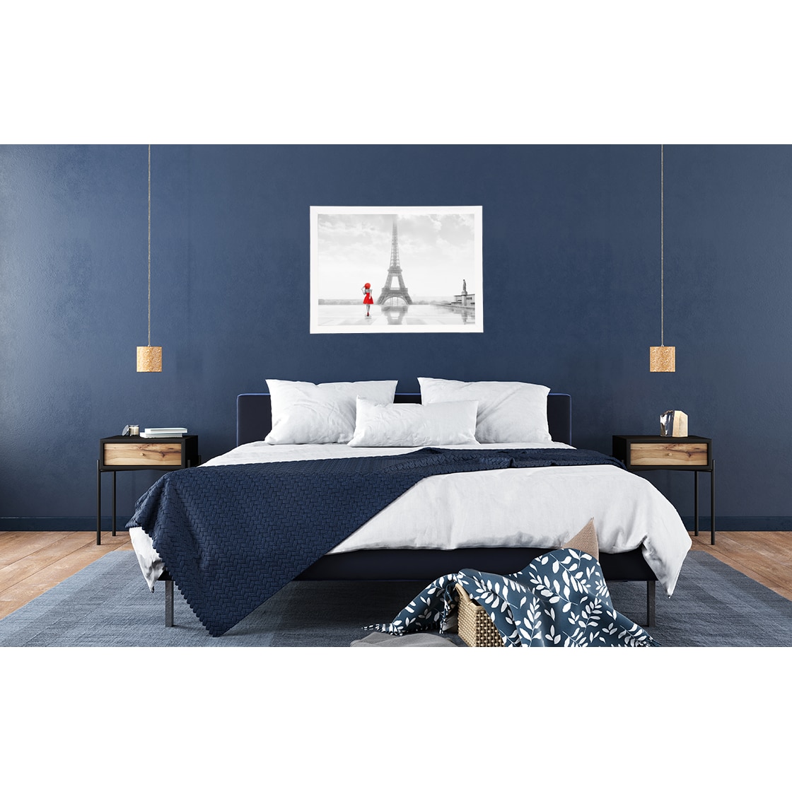 Afis modern, rama alba, Postergaleria, 50x70 cm, Paris 6 - eMAG.ro