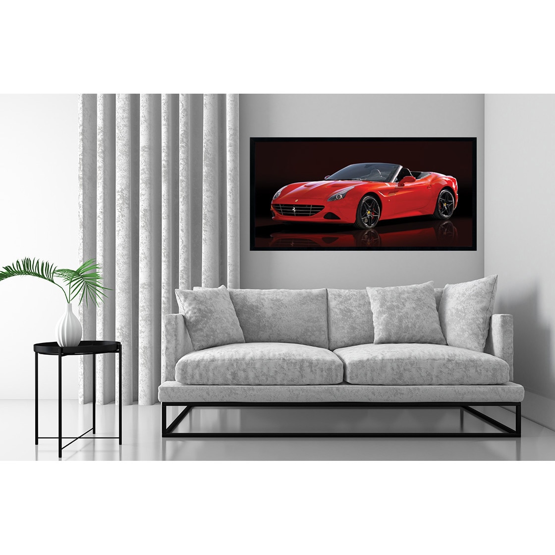 Afis modern, rama neagra, Postergaleria, 50x100 cm, Masina 14 - eMAG.ro