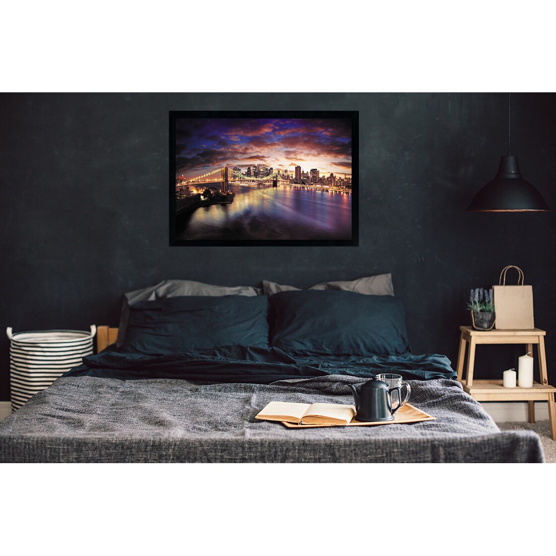 Afis modern, rama neagra, Postergaleria, 70x100 cm, New York - eMAG.ro