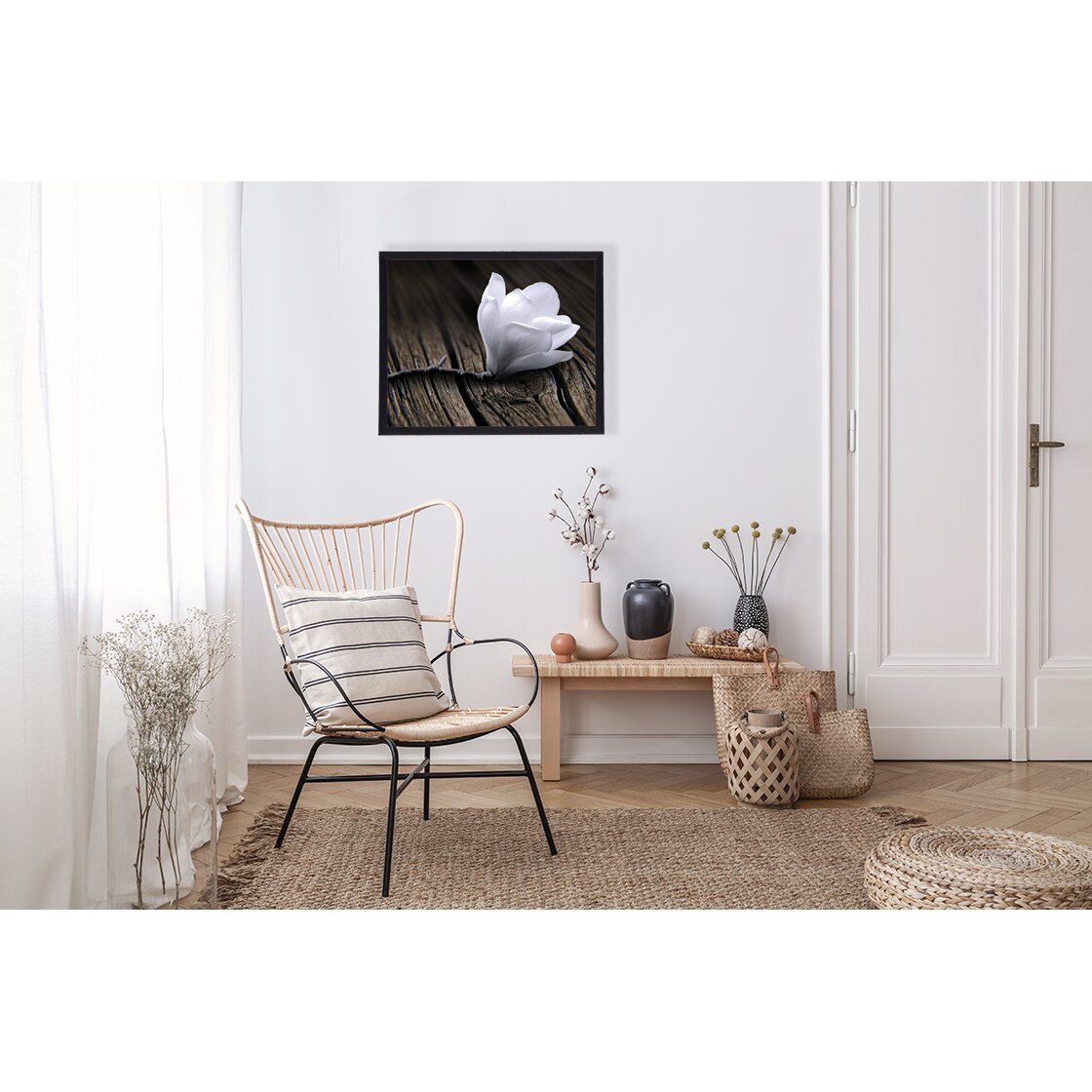 Afis modern, rama neagra, Postergaleria, 40x50 cm, Mangolia - eMAG.ro