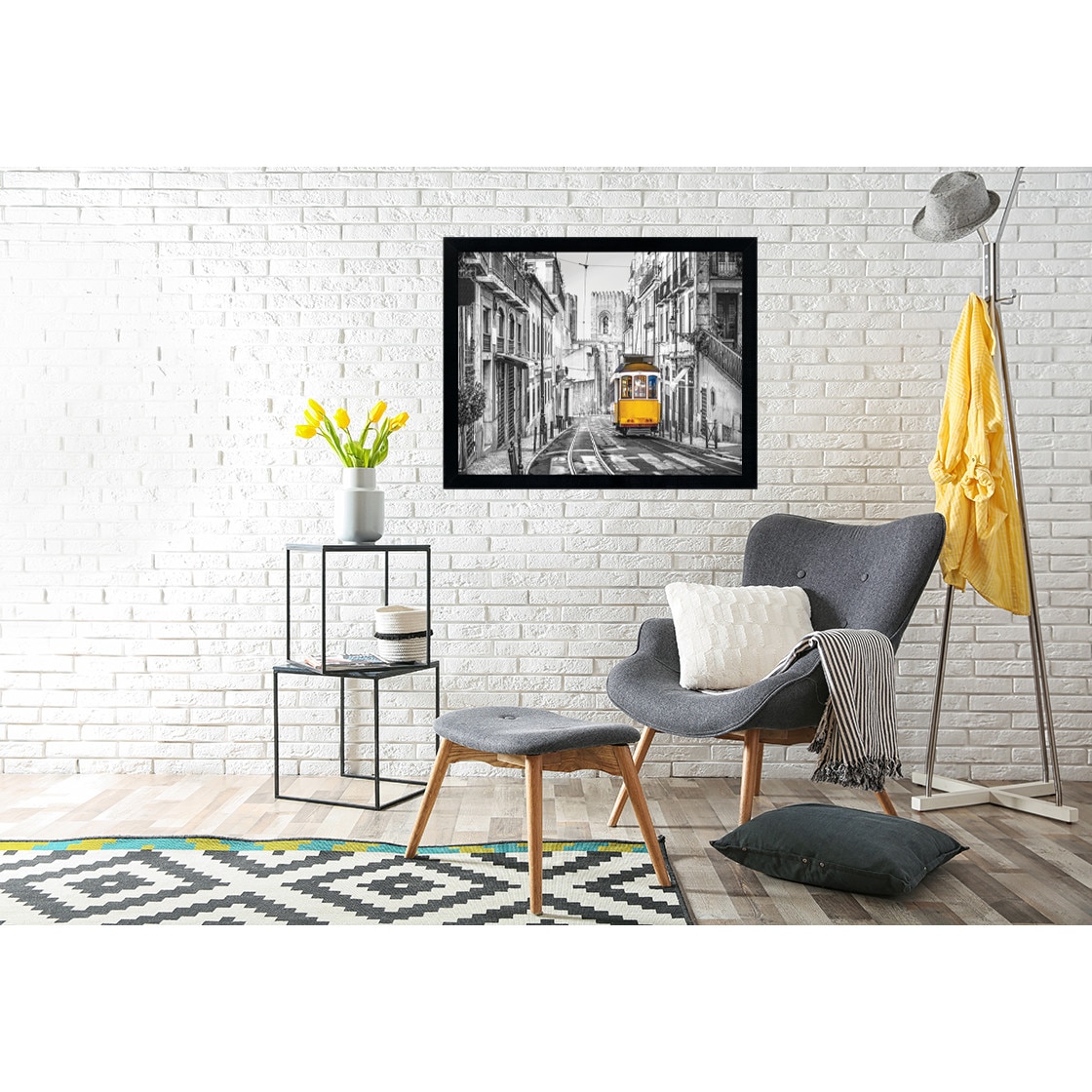 Afis modern, rama neagra, Postergaleria, 40x50 cm, Lisbon - eMAG.ro