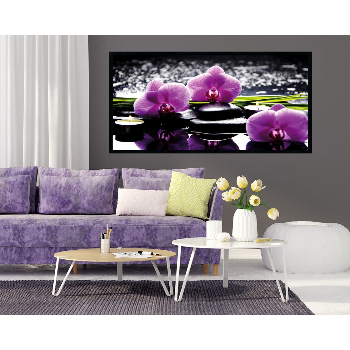 Afis modern, rama neagra, Postergaleria, 50x100 cm, Spa 1 - eMAG.ro