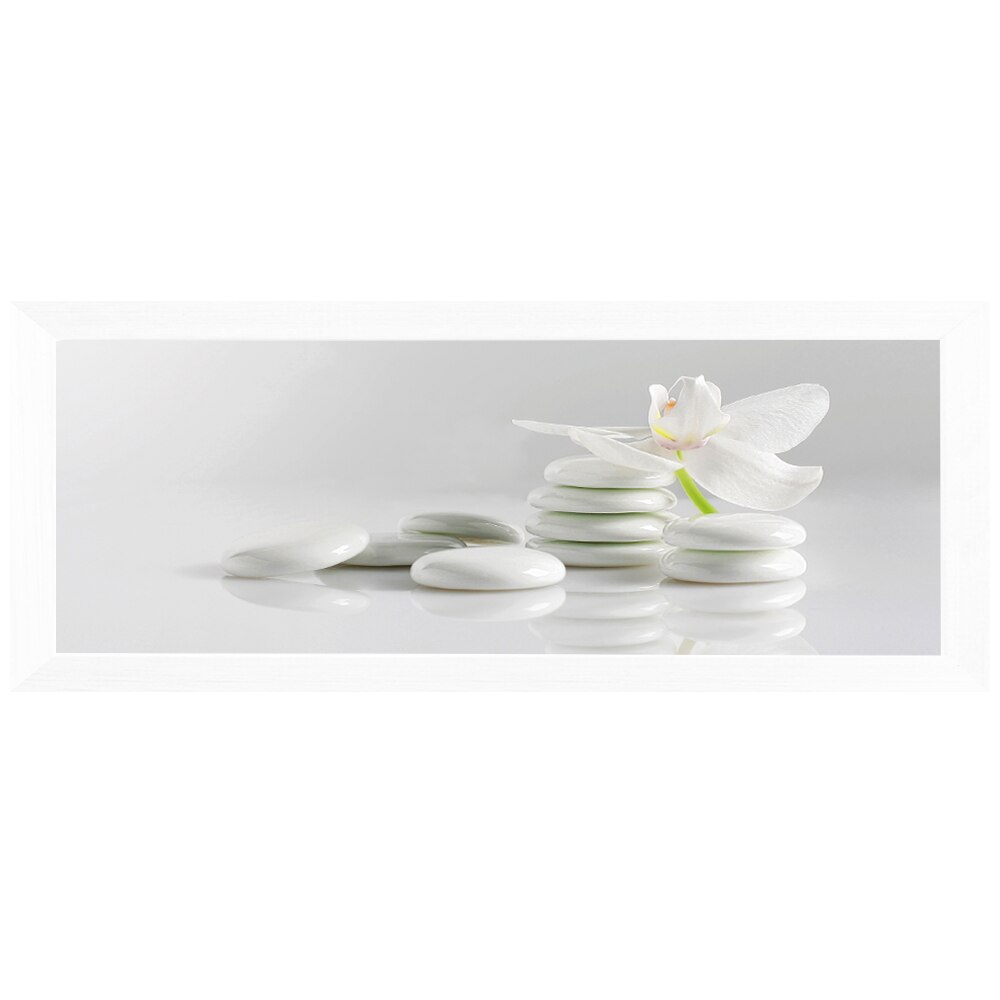 Afis modern, rama alba, Postergaleria, 50x140 cm, Piatra 2 - eMAG.ro