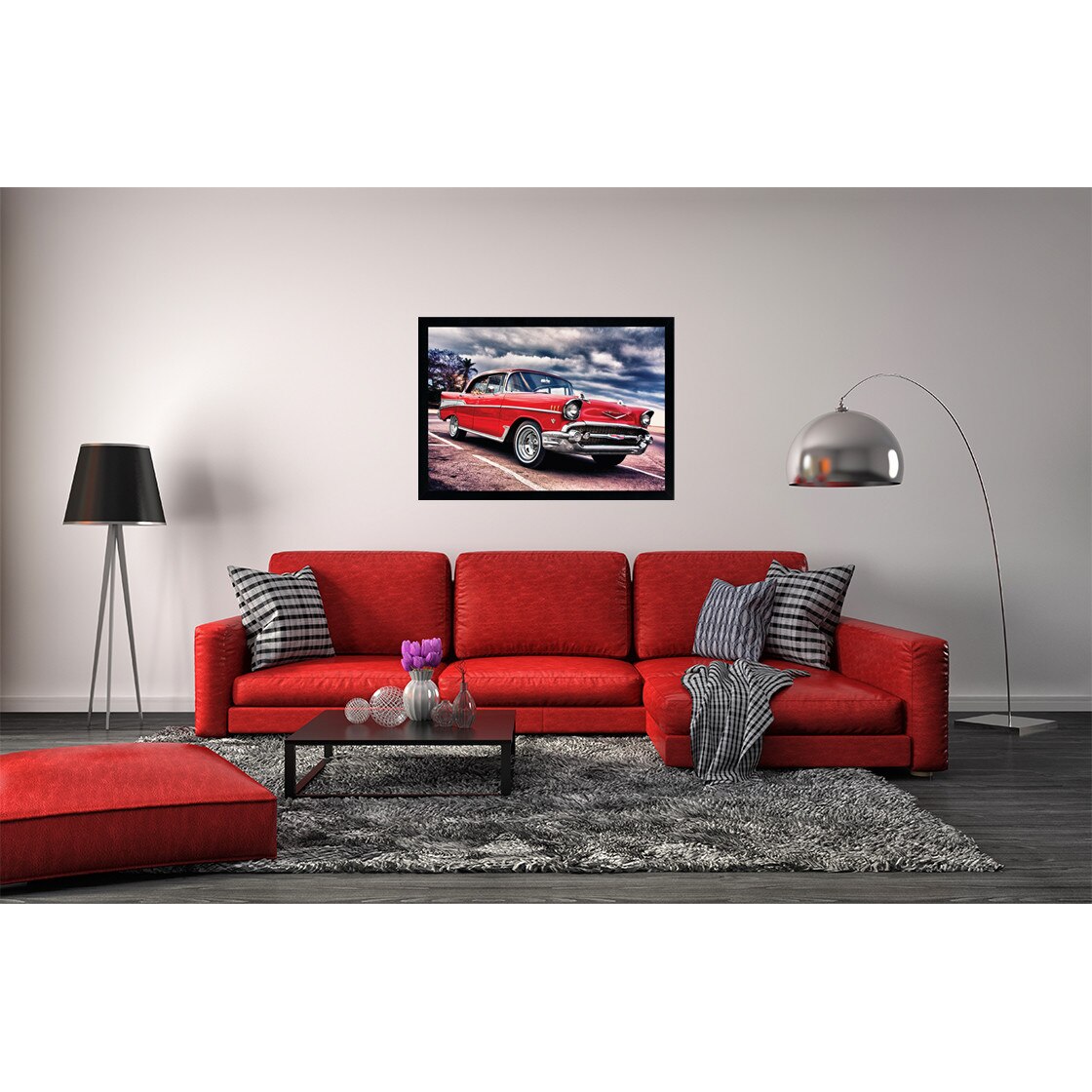 Afis modern, rama neagra, Postergaleria, 50x70 cm, Masina 15 - eMAG.ro