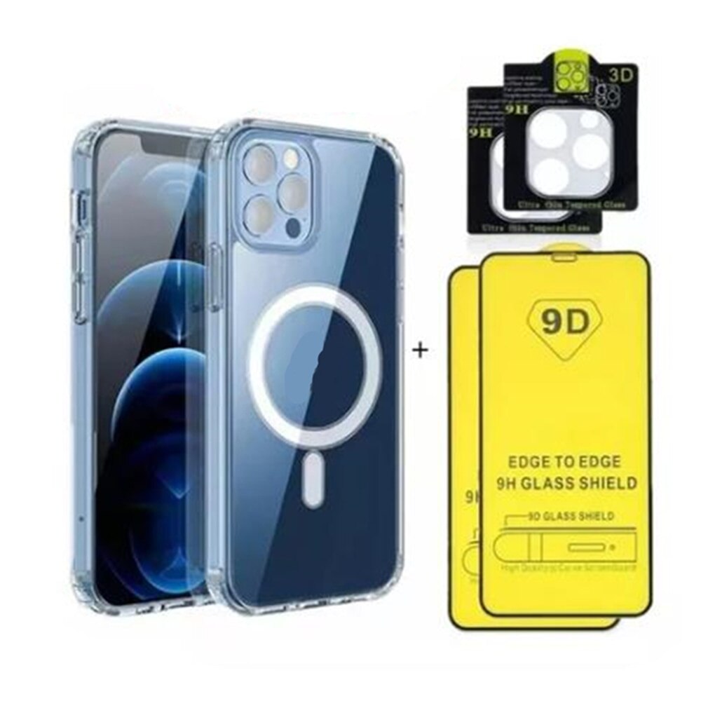 Set husa telefon/2protectii camera/2protecii ecran, XYXBEBAO, MagSafe ...