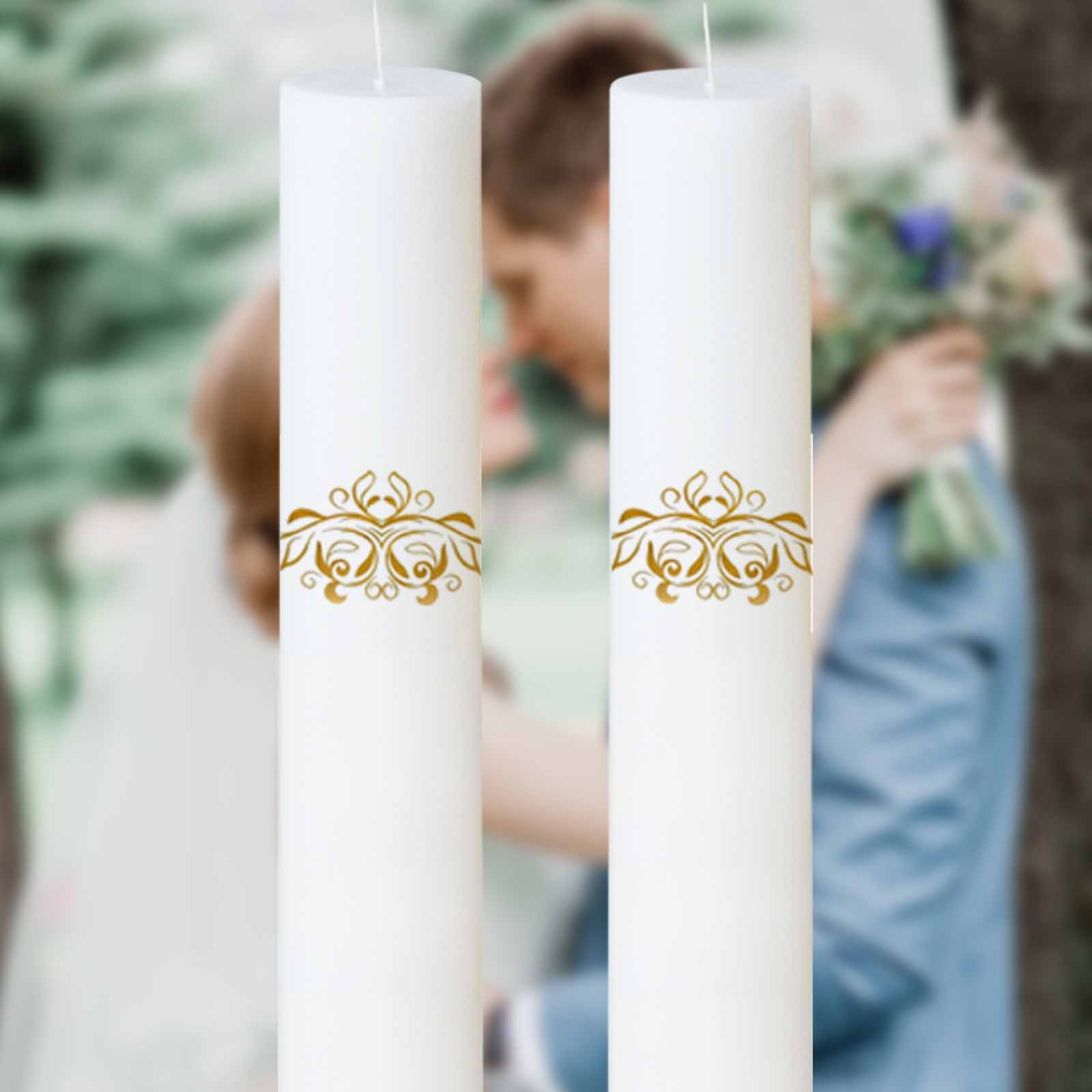 Set 2 Lumanari Nunta Model Regal H30cm D4,5cm - eMAG.ro