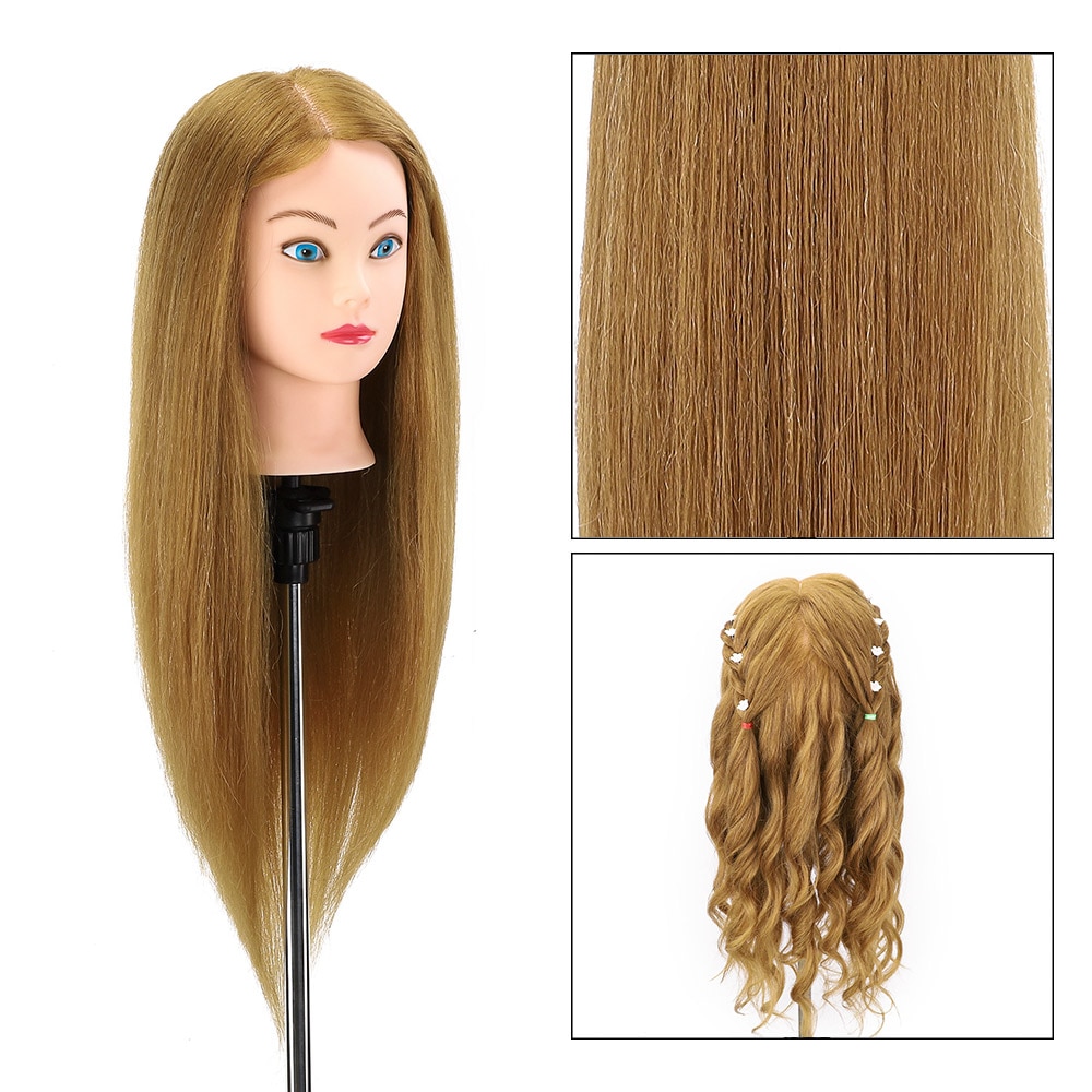 Cap de Coafat cu Par Natural 100% Blond Auriu 60cm - eMAG.ro