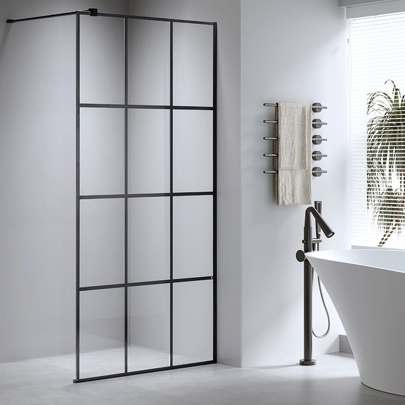 Paravan dus walk-in, Mbo-SH04B, 80 x 200 cm, sticla securizata 8mm ...