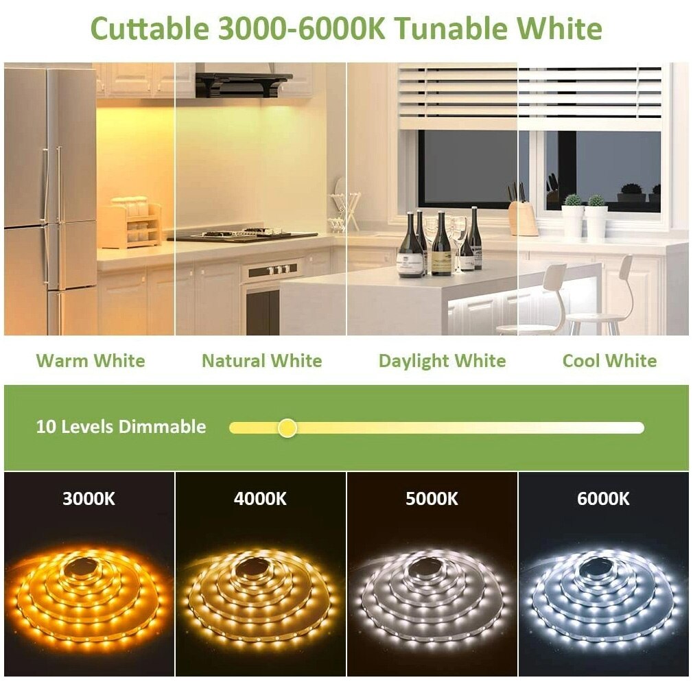 Banda Led Novostella Cu Telecomanda Dimmer 120 Leduri M Lumina Alba