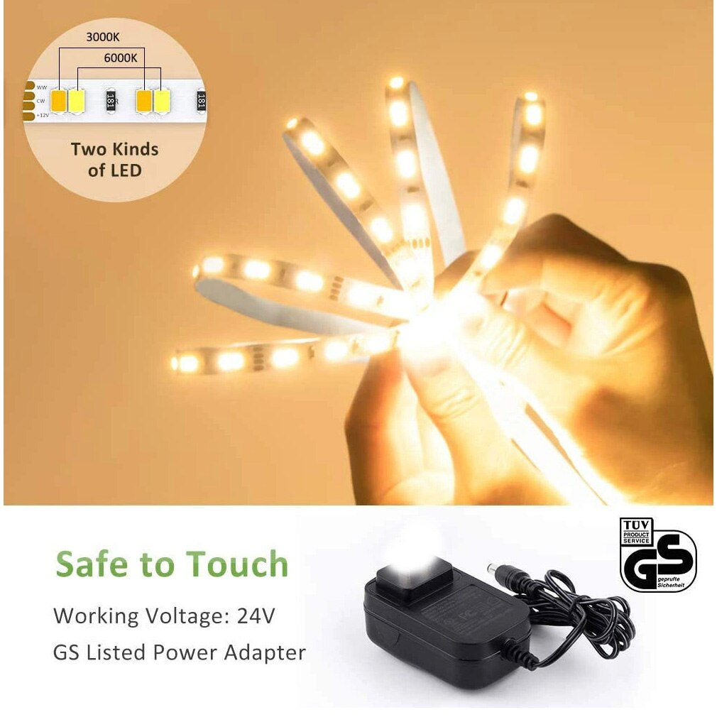 Banda LED Novostella, cu telecomanda, dimmer, 120 leduri/m, lumina alba ...