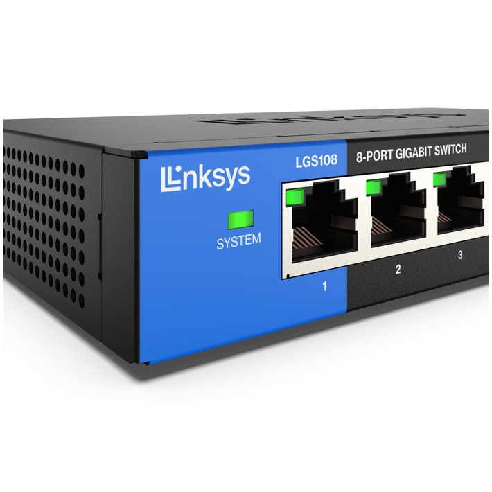 Switch Linksys LGS108-EU, 8 Porturi Gibabit - eMAG.ro