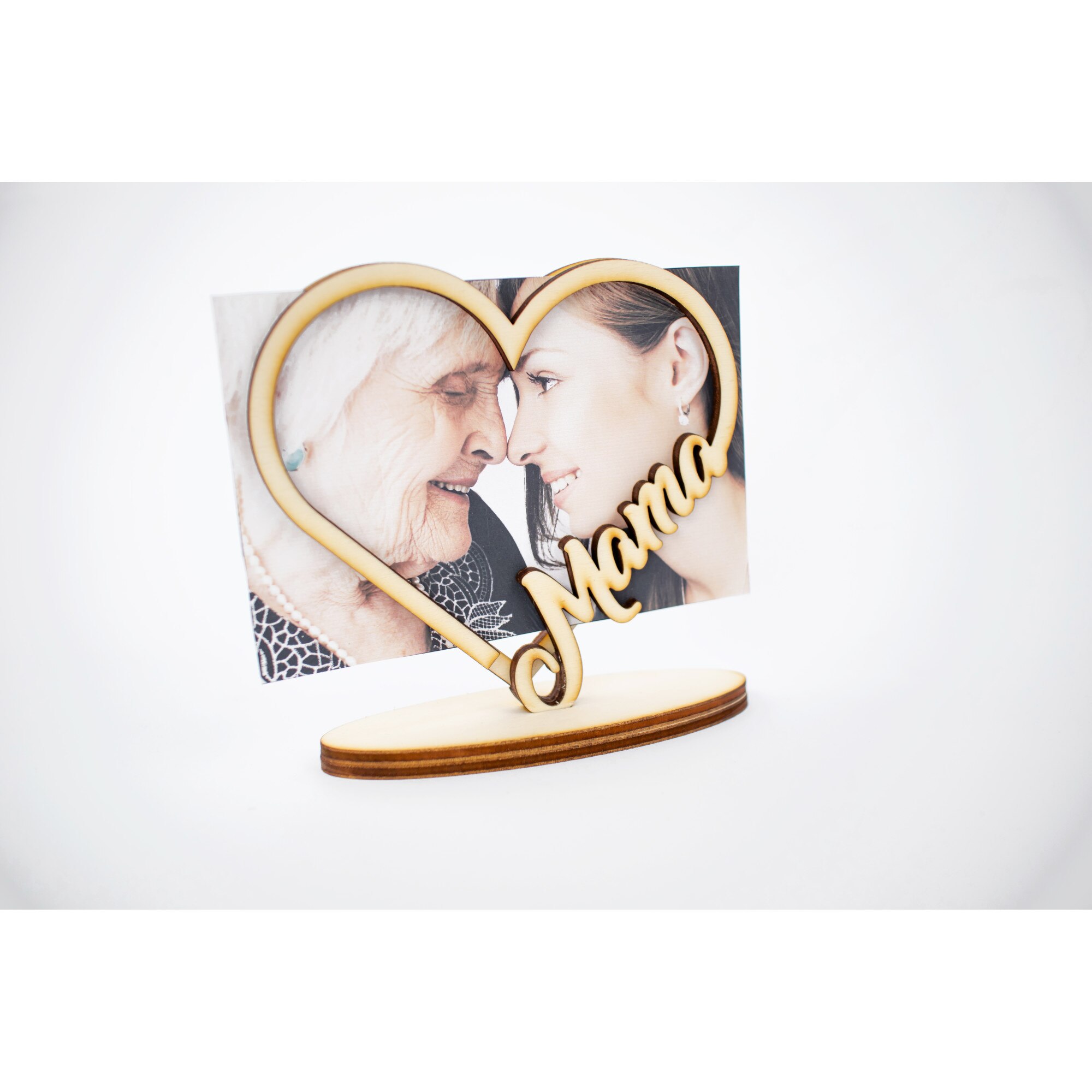 Rama pentru poza, din lemn, cu textul mama, 13x14cm - eMAG.ro