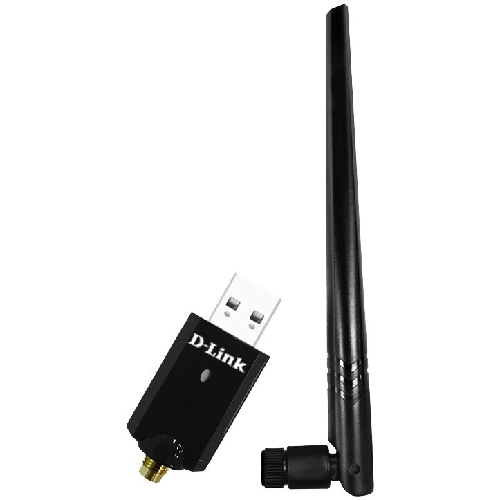 Adaptor placa de retea D-LINK DWA-185, 2.4 GHz | 5 GHz, USB 3.0, antena ...