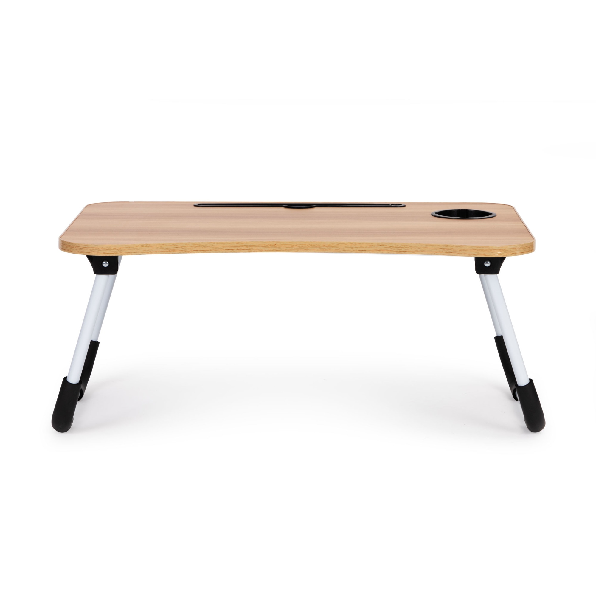 Masuta pentru laptop, Moderhome, PAL/Aluminiu, 60x40cm, Maro - eMAG.ro