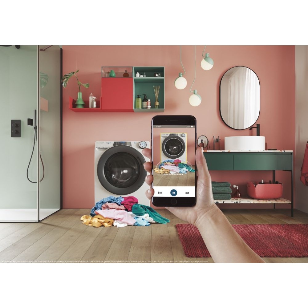 Пералня със сушилня Candy Rapido Pro RPW4966BWMR/1-S, Пране 9 кг/Сушене ...
