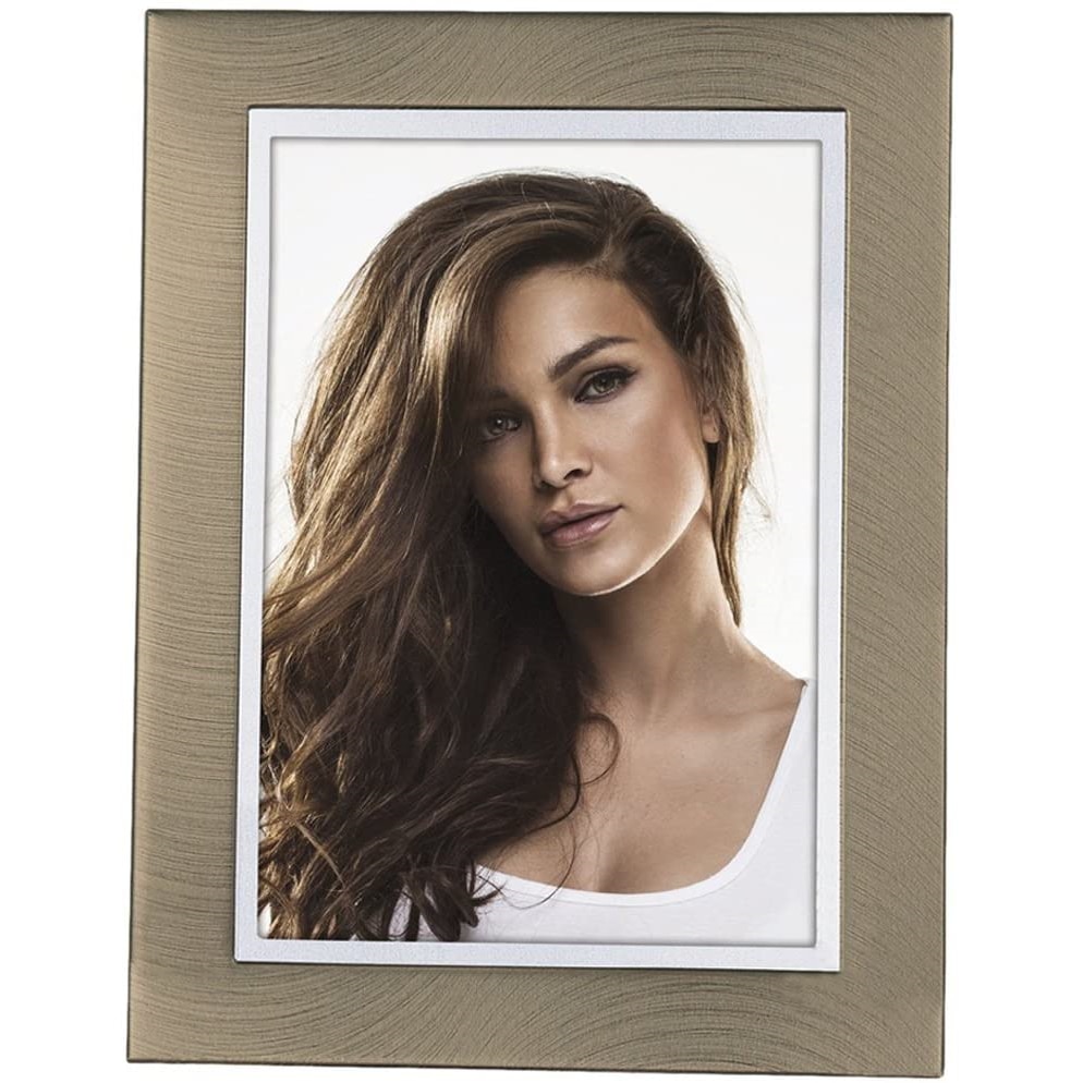 Rama foto satinata, ZEP, Metal, 19x24 cm, Auriu - eMAG.ro