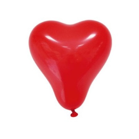 Set 8 baloane inima, Latex/Cauciuc, 25 cm, Rosu - eMAG.ro