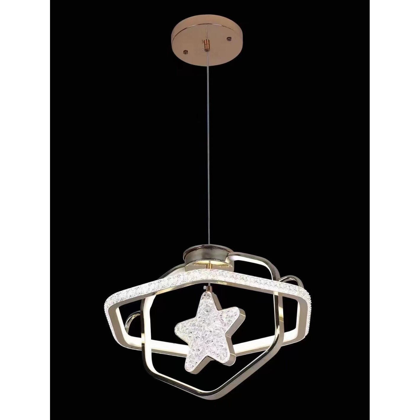 Lustra LED Tip Pendul RFAN, Model 1265/3, 3 Tipuri De Lumina, Inaltime ...