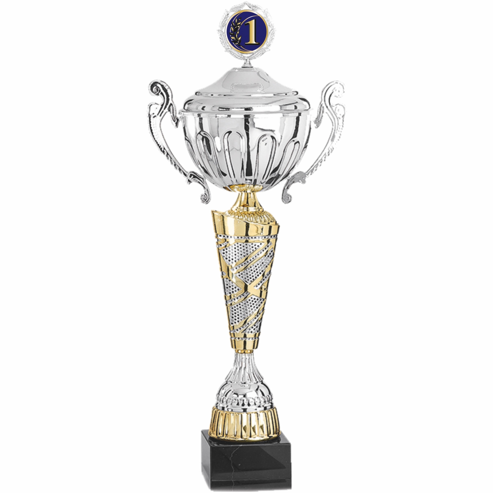 Cupa cu Capac Locul I, Metal, Plastic Marmura, 44 cm - eMAG.ro