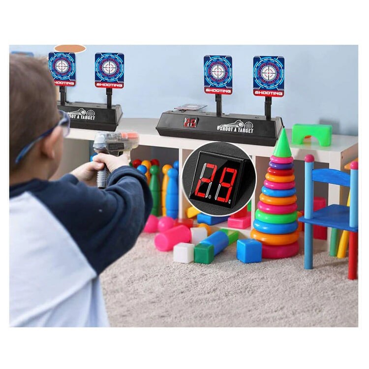Elektromos céltábla Nerf fegyverekhez, 3 db, fekete - eMAG.hu