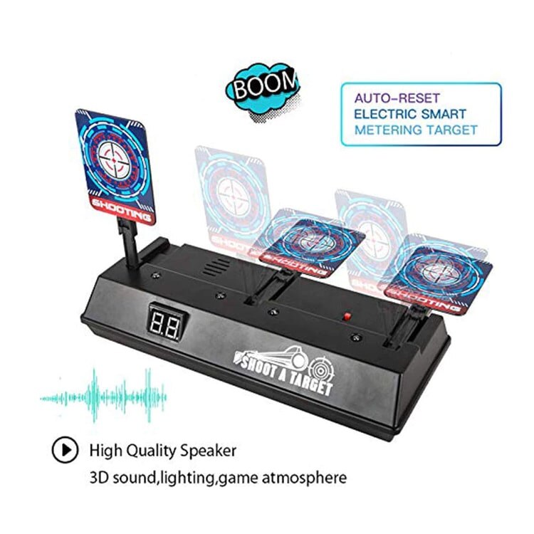 Elektromos céltábla Nerf fegyverekhez, 3 db, fekete - eMAG.hu