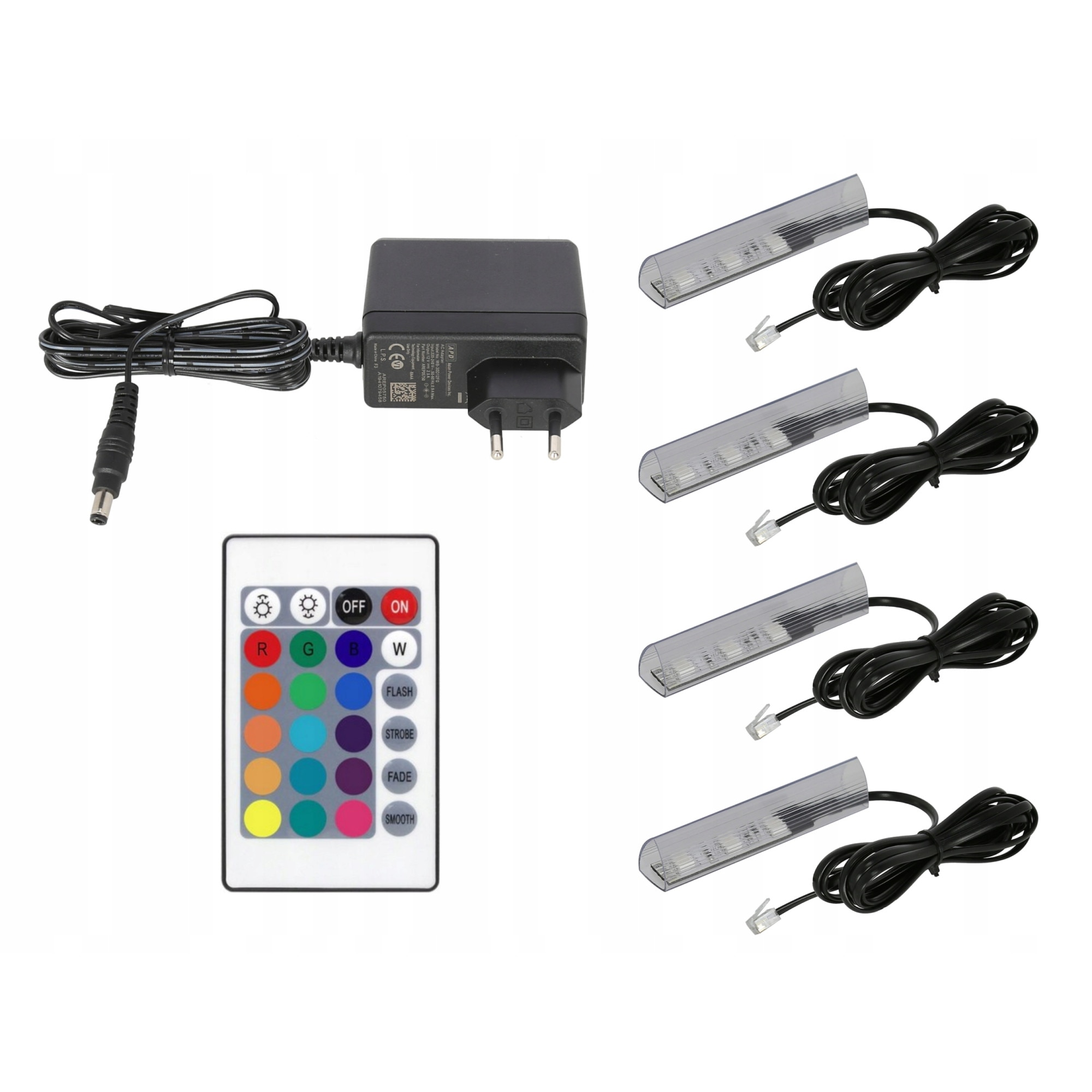 Set 4 benzi LED, Aqualed, RGB - eMAG.ro