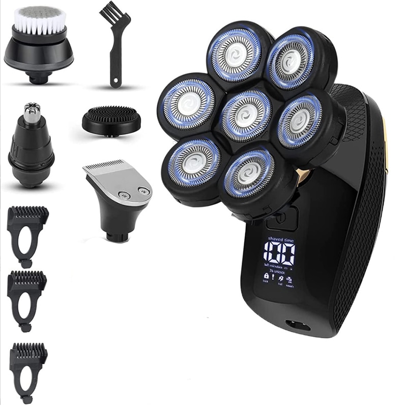 Aparat de ras electric, 5in1, Afisaj LED, Rezistent la apa, Negru - eMAG.ro