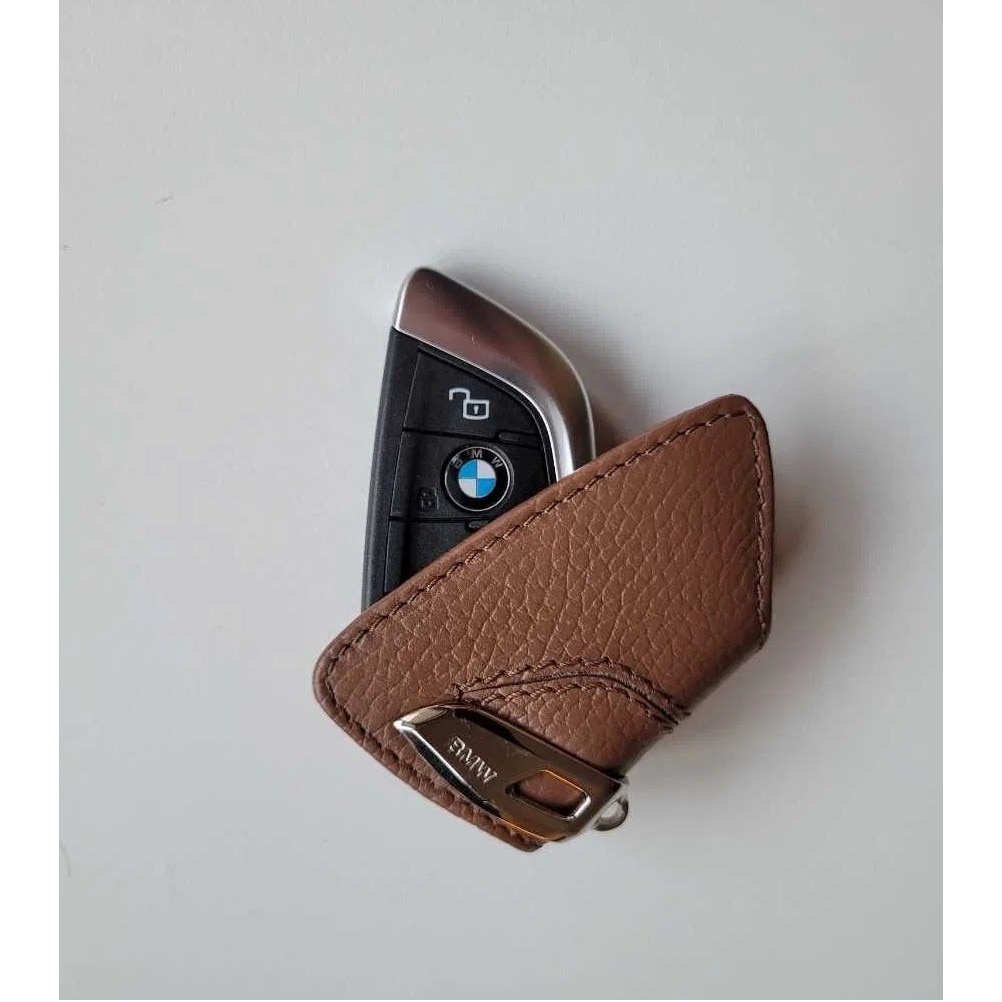 Husa pentru Cheie BMW, Maro Deschis/Sattlebrown compatibila Seria F G ...