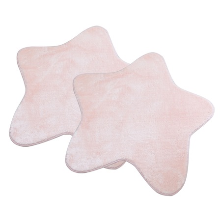 Set 2 covorase Chilai Plush Star, poliester, diametru 100cm, tip ...