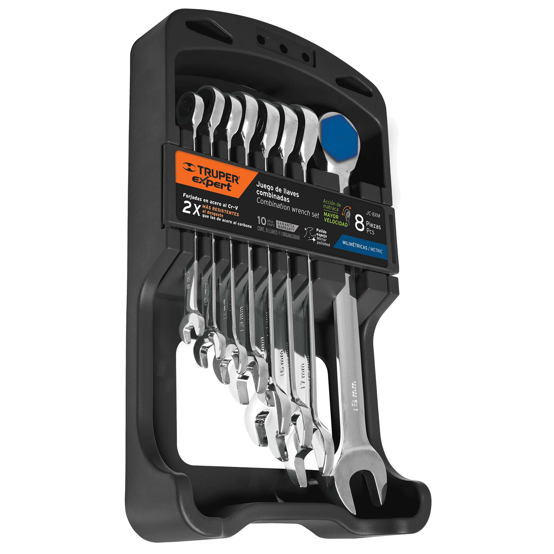 Set de chei combinate cu clichet 8-17 mm, 8 buc/set Truper Expert - eMAG.ro