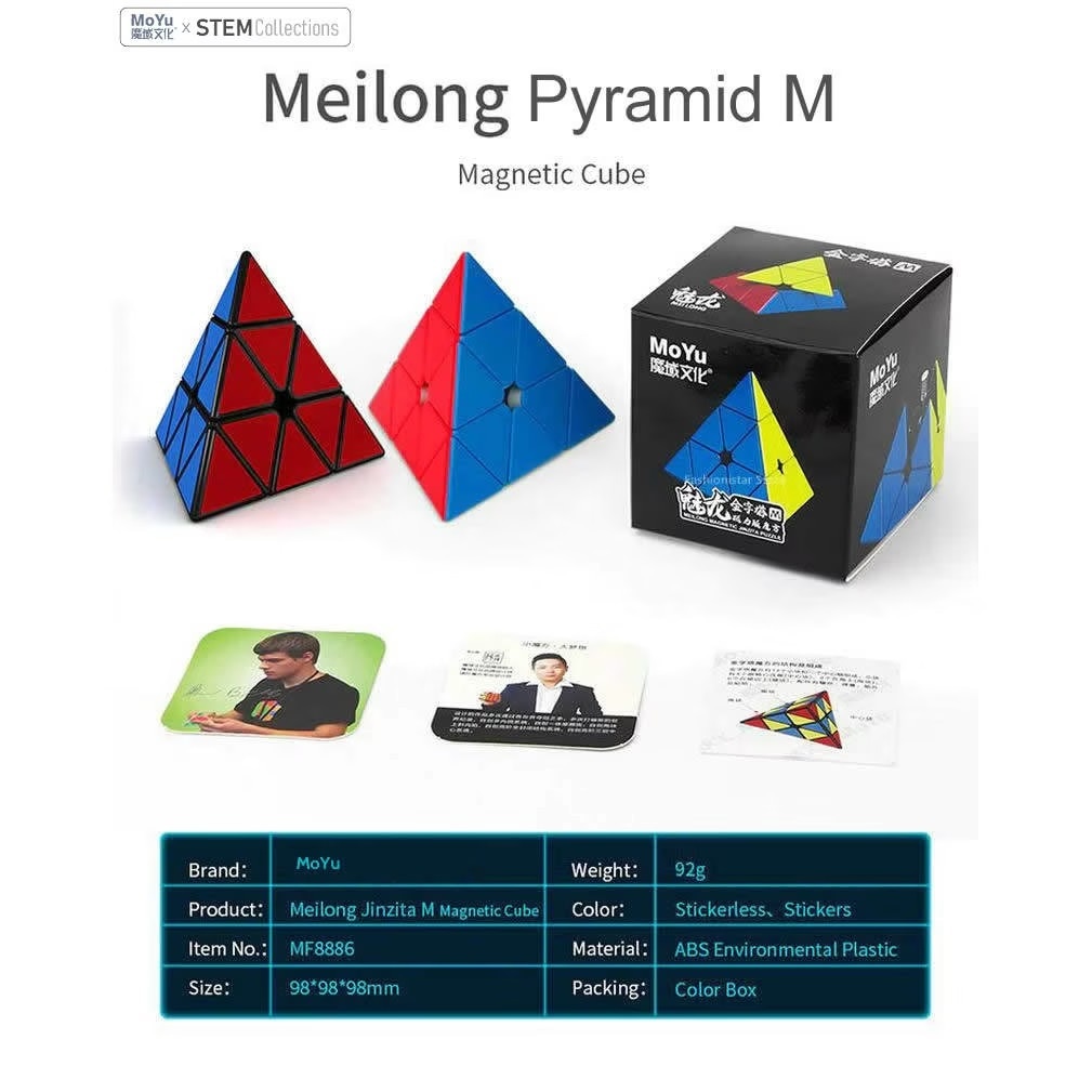 Moyu Meilong Pyramid M MF8886 Rubik-kocka varázskocka, mágneses ...
