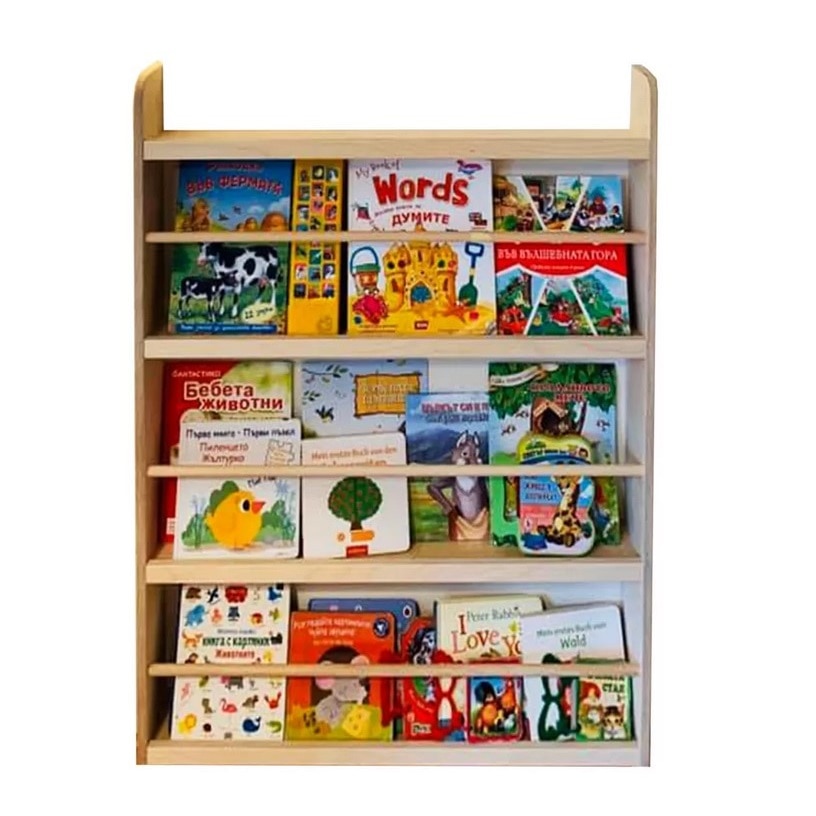 Етажерка KidBoard, За детски книжки, За стена, Брезов шперплат - eMAG.bg