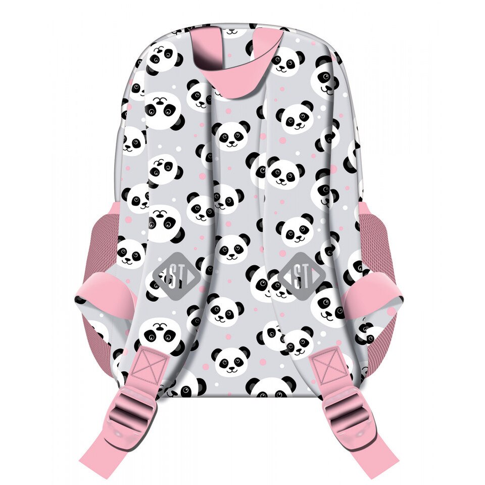 Ghiozdan mini Majewski, St Right BP70, 1 compartimente, Panda Grey ...