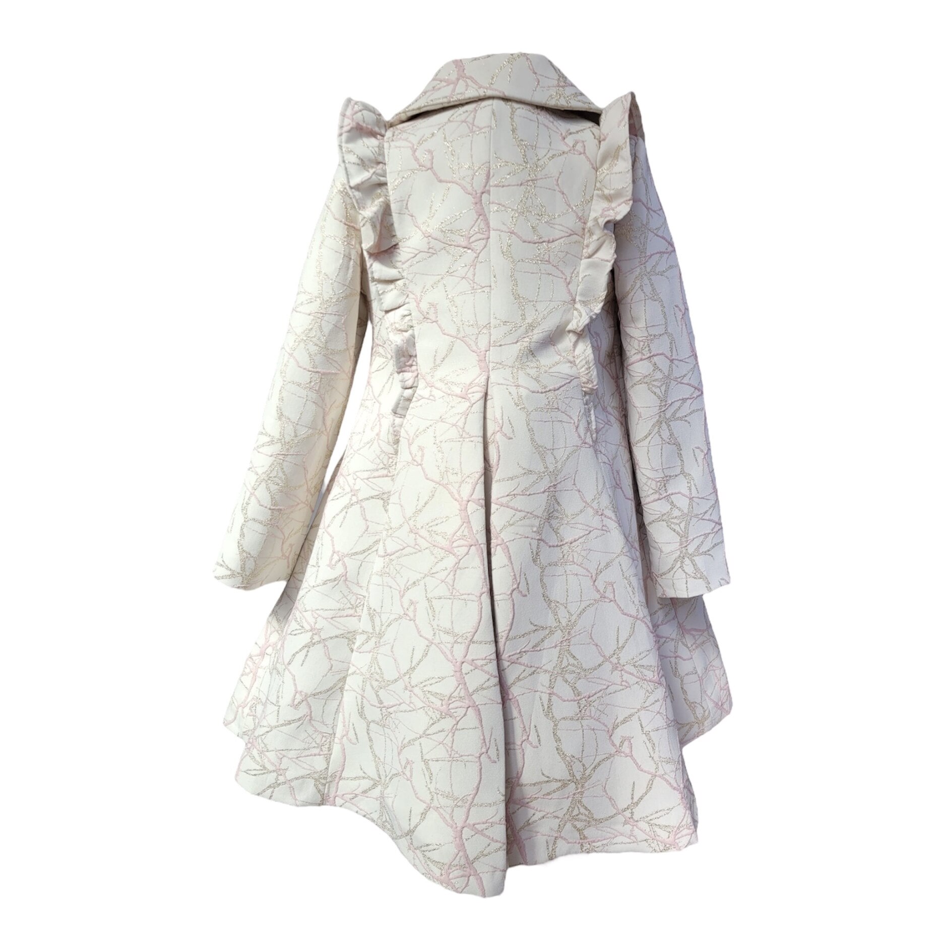 Rochie roz cu tul si pardesiu, Emanuel, marime 134 - eMAG.ro