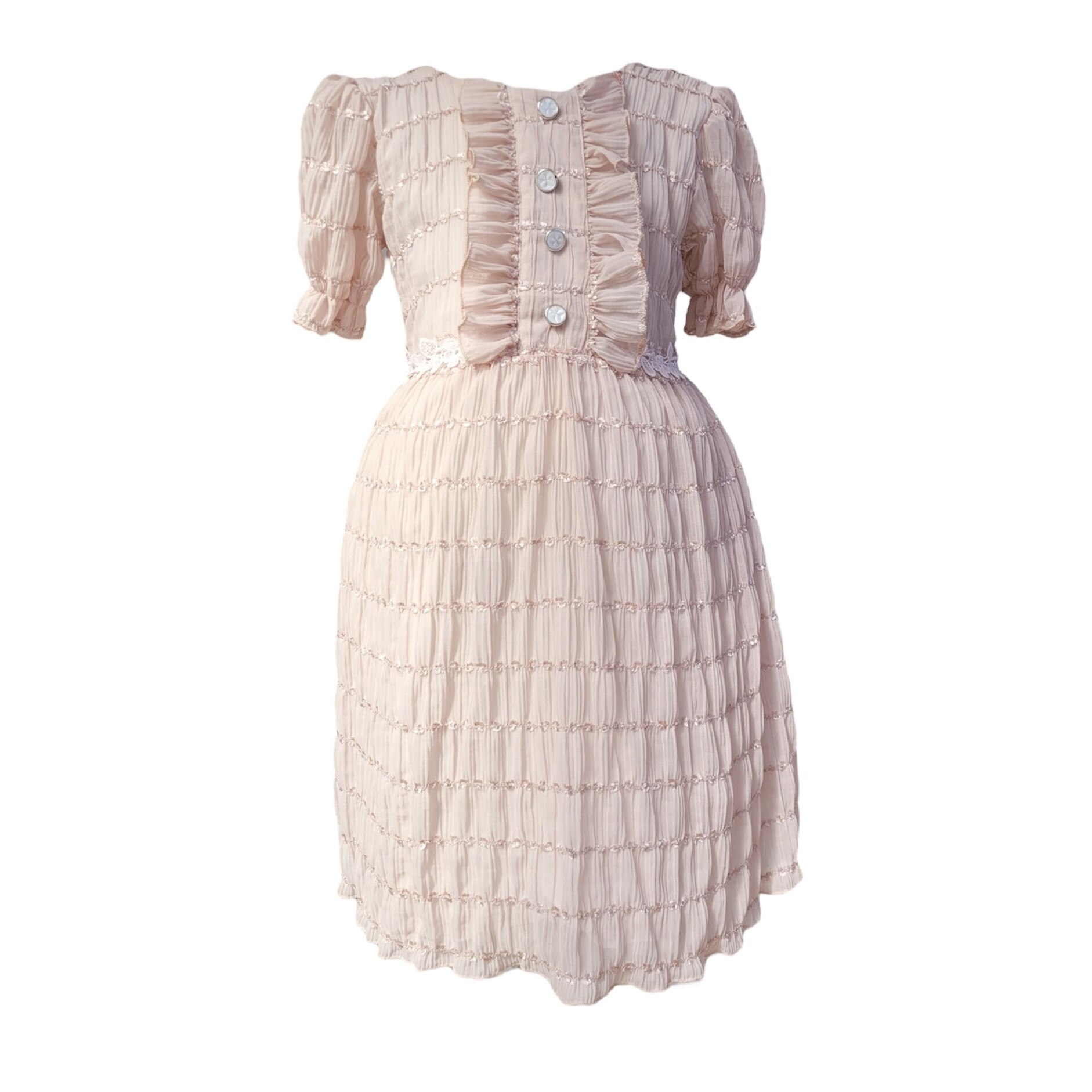 Rochie roz cu volanas, Emanuel, marime 116 - eMAG.ro