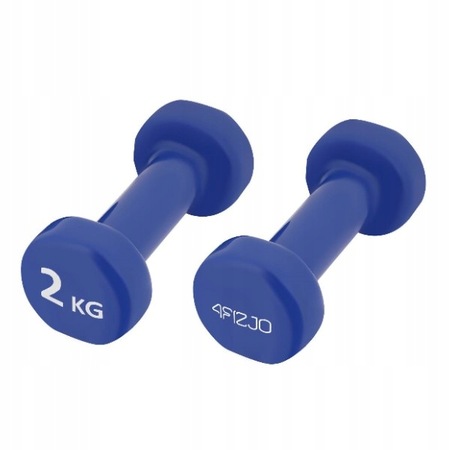 Set de 2 gantere de fier pentru antrenament de forta si fitness, intarire musculara, Vinil, 2x2 ...