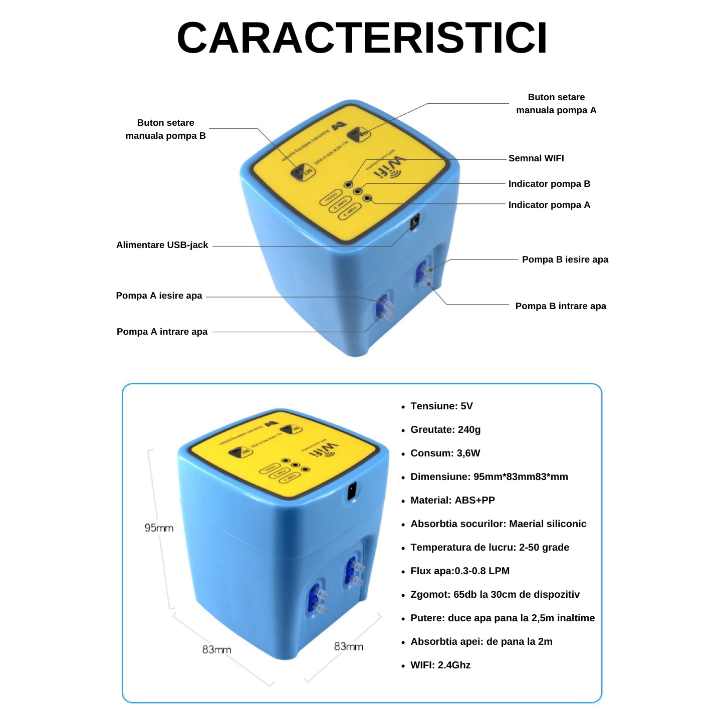 Kit de irigare la radacina plantelor, Florilor, WIFI, Dispozitiv de ...