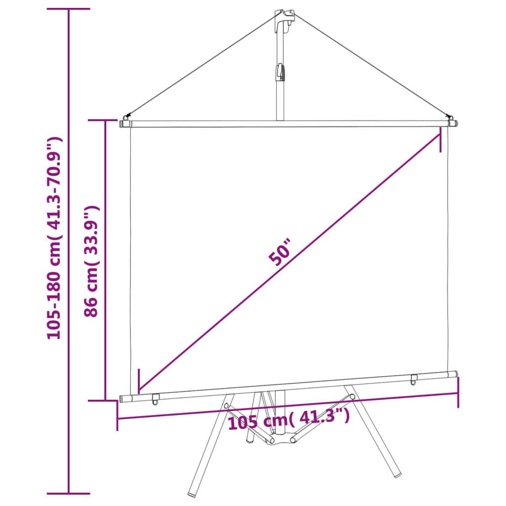 Ecran de proiectie cu trepied vidaXL, 50" 4:3 - eMAG.ro