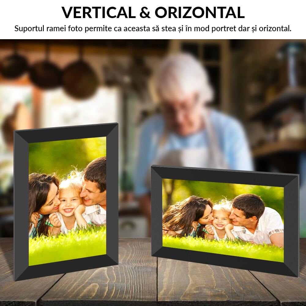 Rama foto digitala IMA Trend®, 10.1 inch, aplicatie Frameo, Android 6 ...