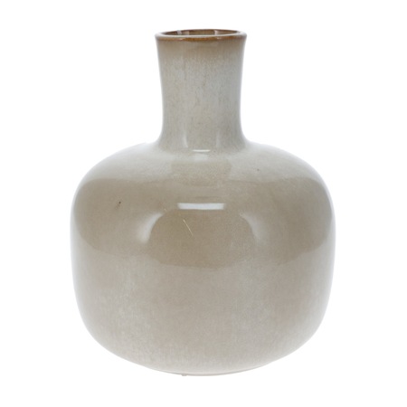 Vaza portelan bej, 17.5x19.5 cm - eMAG.ro
