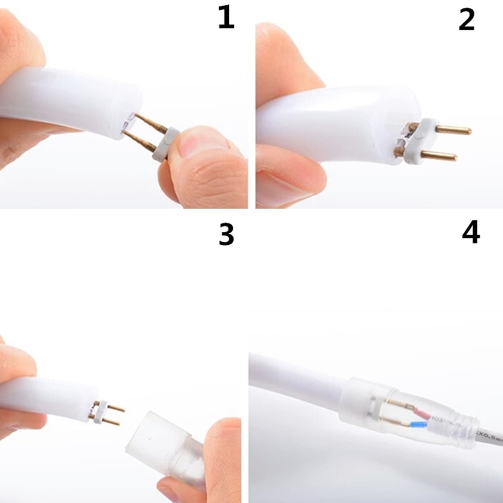 Захранващ кабел за кръгъл 360 градусов светлинен маркуч Neon Flex - eMAG.bg