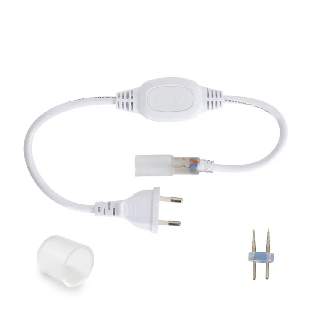 Захранващ кабел за кръгъл 360 градусов светлинен маркуч Neon Flex - eMAG.bg