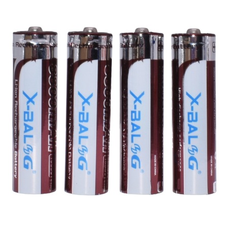Set 4 acumulatori 18650, 3.7v, 8800mA, Li-ion, 4.2V/9.6Wh, X-Balog ...