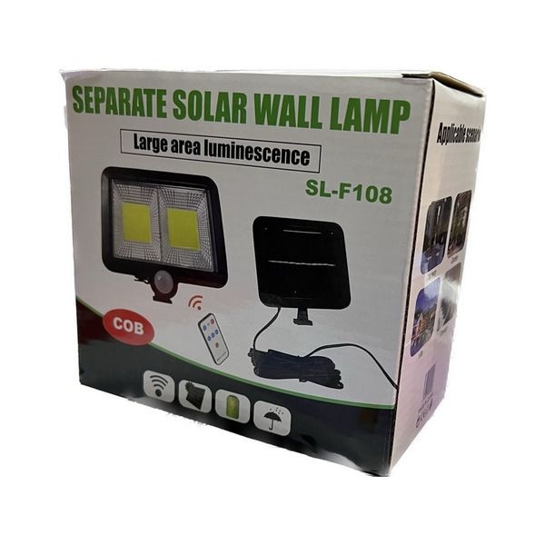 Proiector solar F 108 COB Cu Acumulator De Exterior, Telecomanda - eMAG.ro