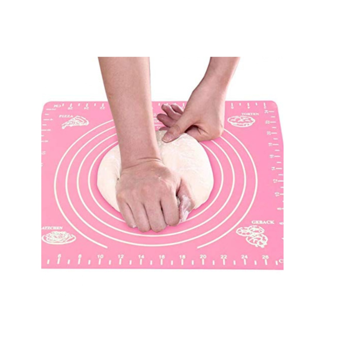 Covoras pentru aluat din silicon, foaie antiaderenta, 60x45 cm, Roz ...