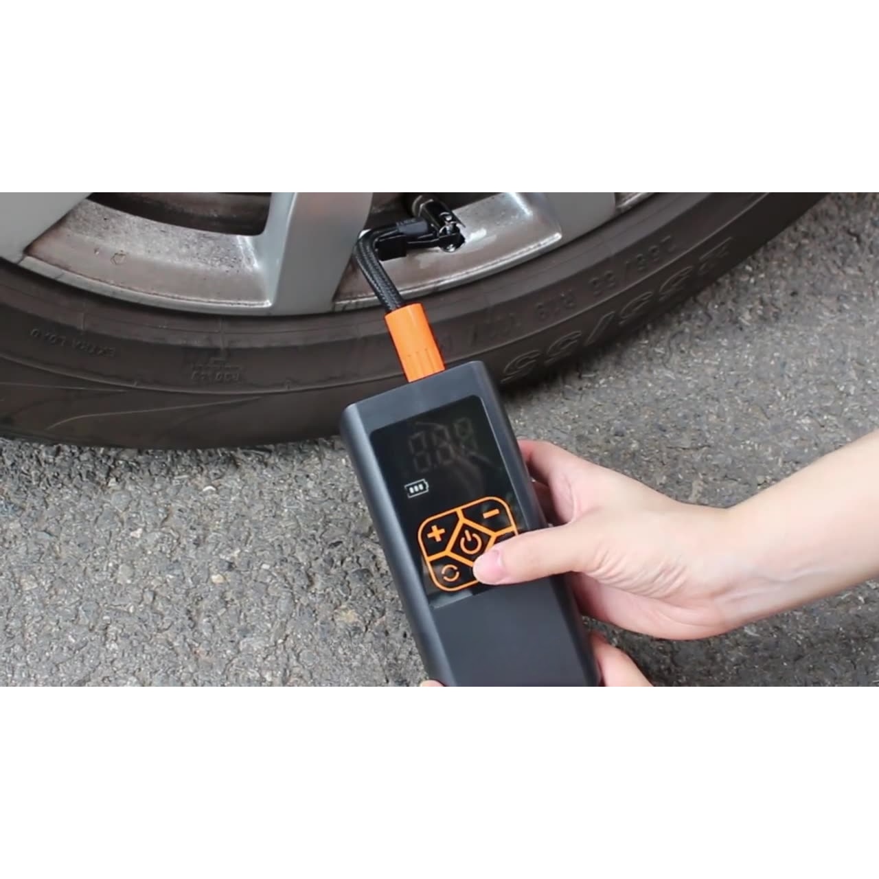 Compresor auto portabil Wireless, cu cablu de alimentare de 30 cm ...