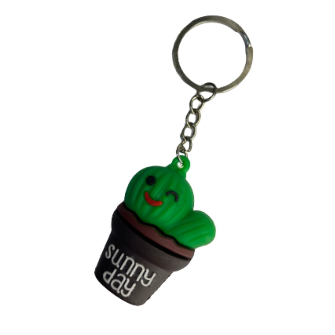 Breloc model Cactus, din cauciuc, pentru geanta sau chei, inaltime 4cm ...